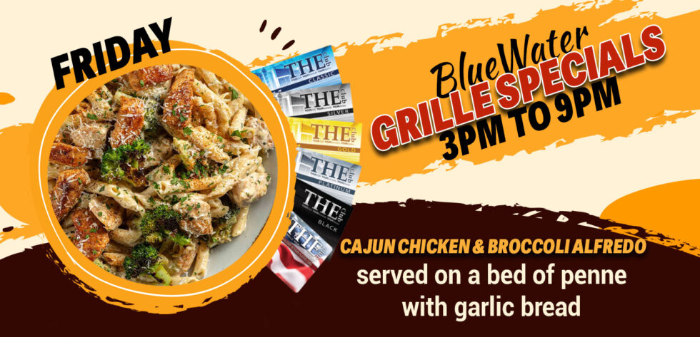 Cajun Chicken 3PM-10PM @ Grille - Blue Water Resort & Casino